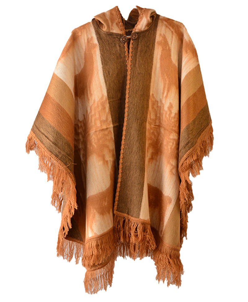 Poncho Ecuador with Hood (Color Choice) - Boutique art Inca